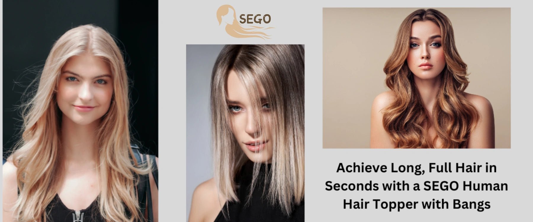 Achieve Long, Full Hair in Seconds with a SEGO Human Hair Topper with ...